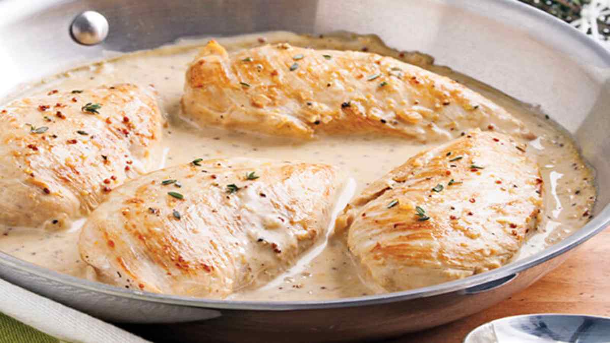 Poulet Sauce Crémeuse à La Moutarde Un Repas Copieux Astuces Au